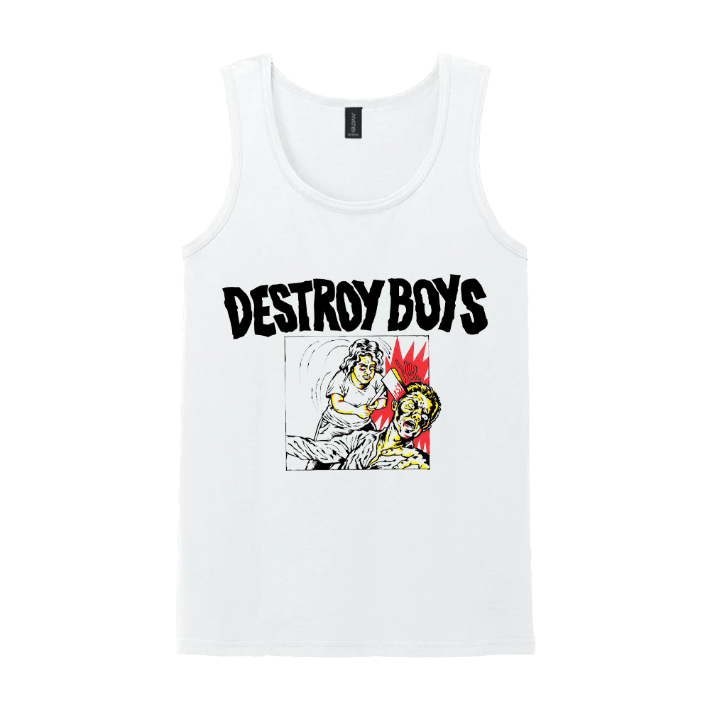 Axe White Tank Top – Destroy Boys